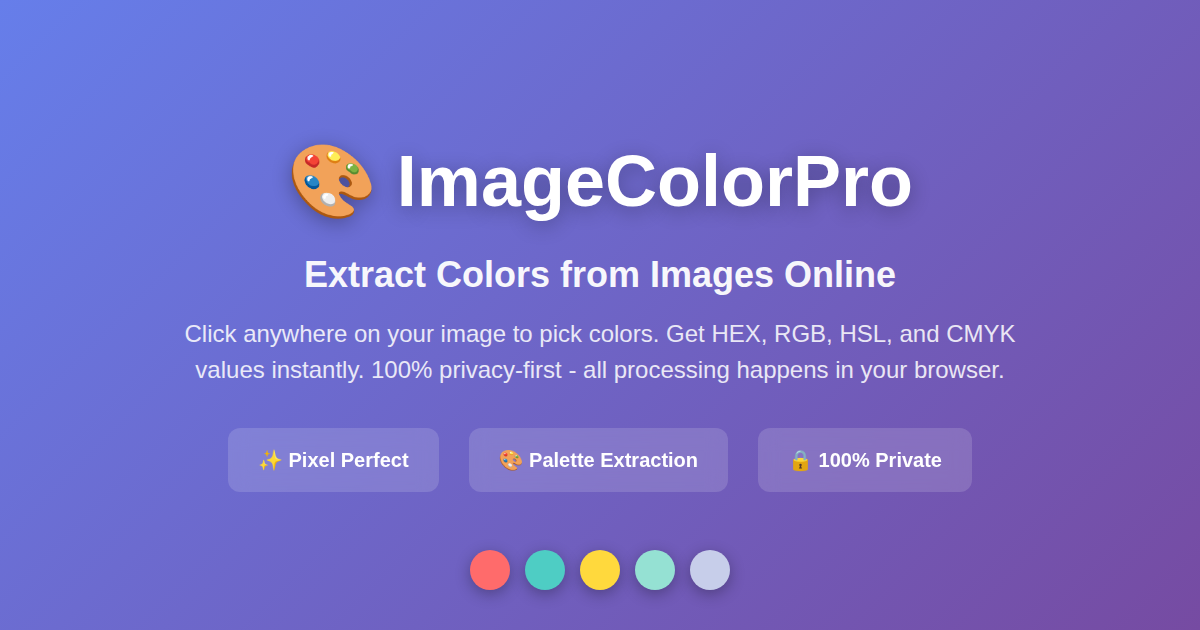 ImageColorPro - Extract Colors from Images Online